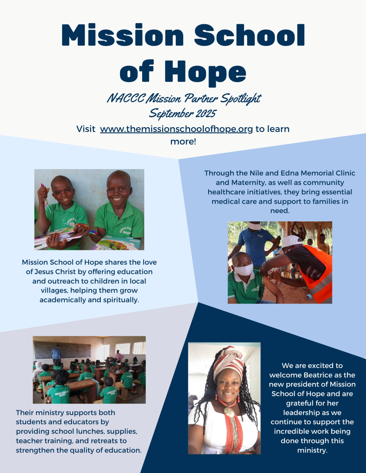 Mission Partner Updates: Mission School of Hope - September 2025 ...